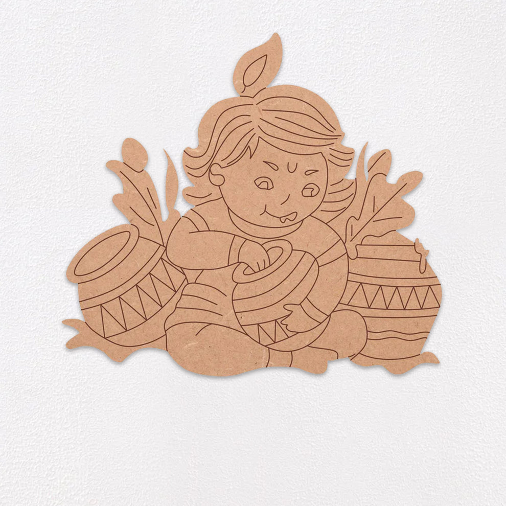 17 Baby Krishna Pre Marked Cutout – Woodloart